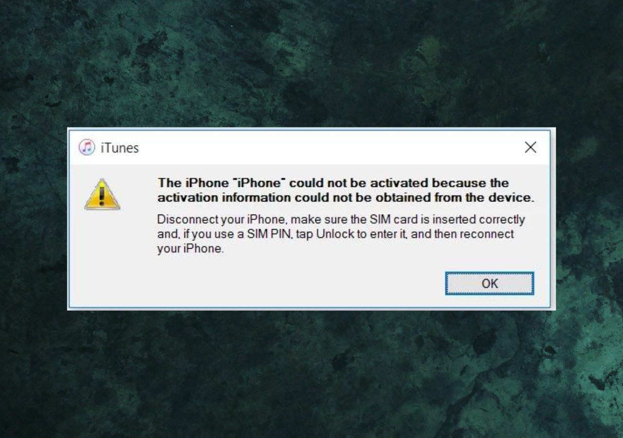 iPhone Could Not Be Activated Because the Activation Information Could ...